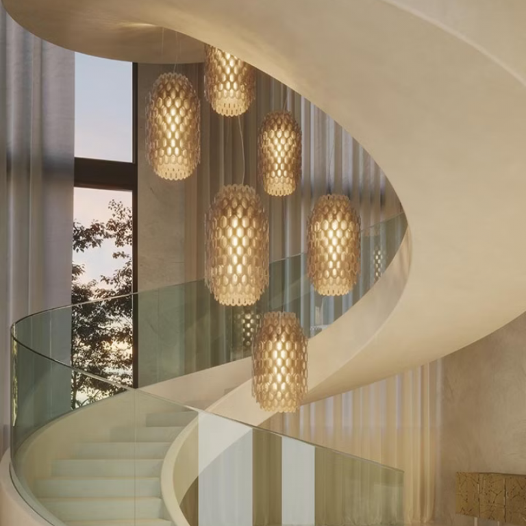 Suspension Design Chantal Slamp : Éclairage Sculptural et Moderne